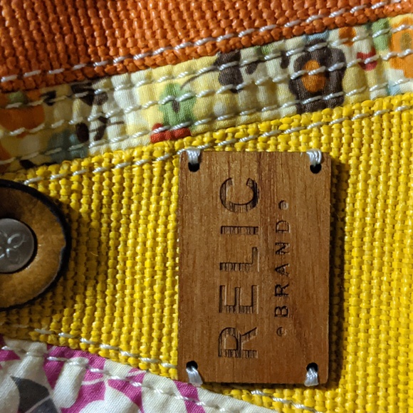 Relic | Bags | Relic Patchwork Handbag With Wooden Handles | Poshmark